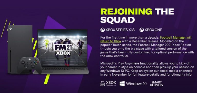 Football Manager 2021 is Coming to Xbox Series X/S and Xbox One | Alt-UK
